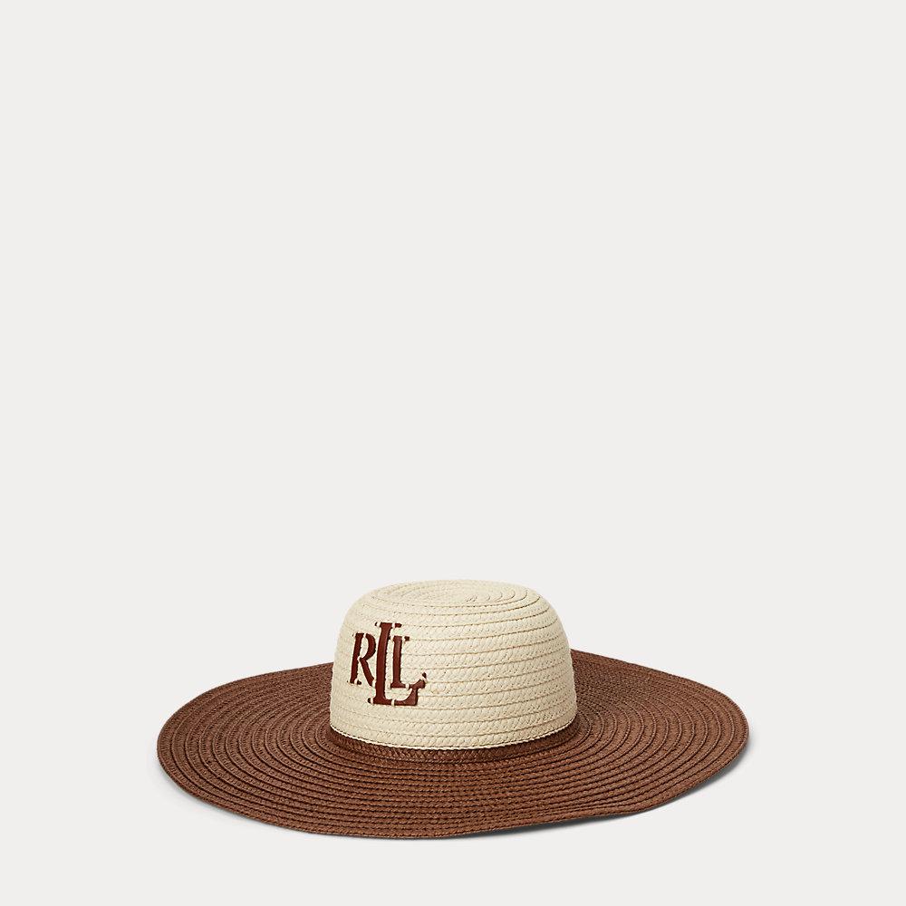 LAUREN RALPH LAUREN Two-Tone Straw Sun Hat in Natural | Endource