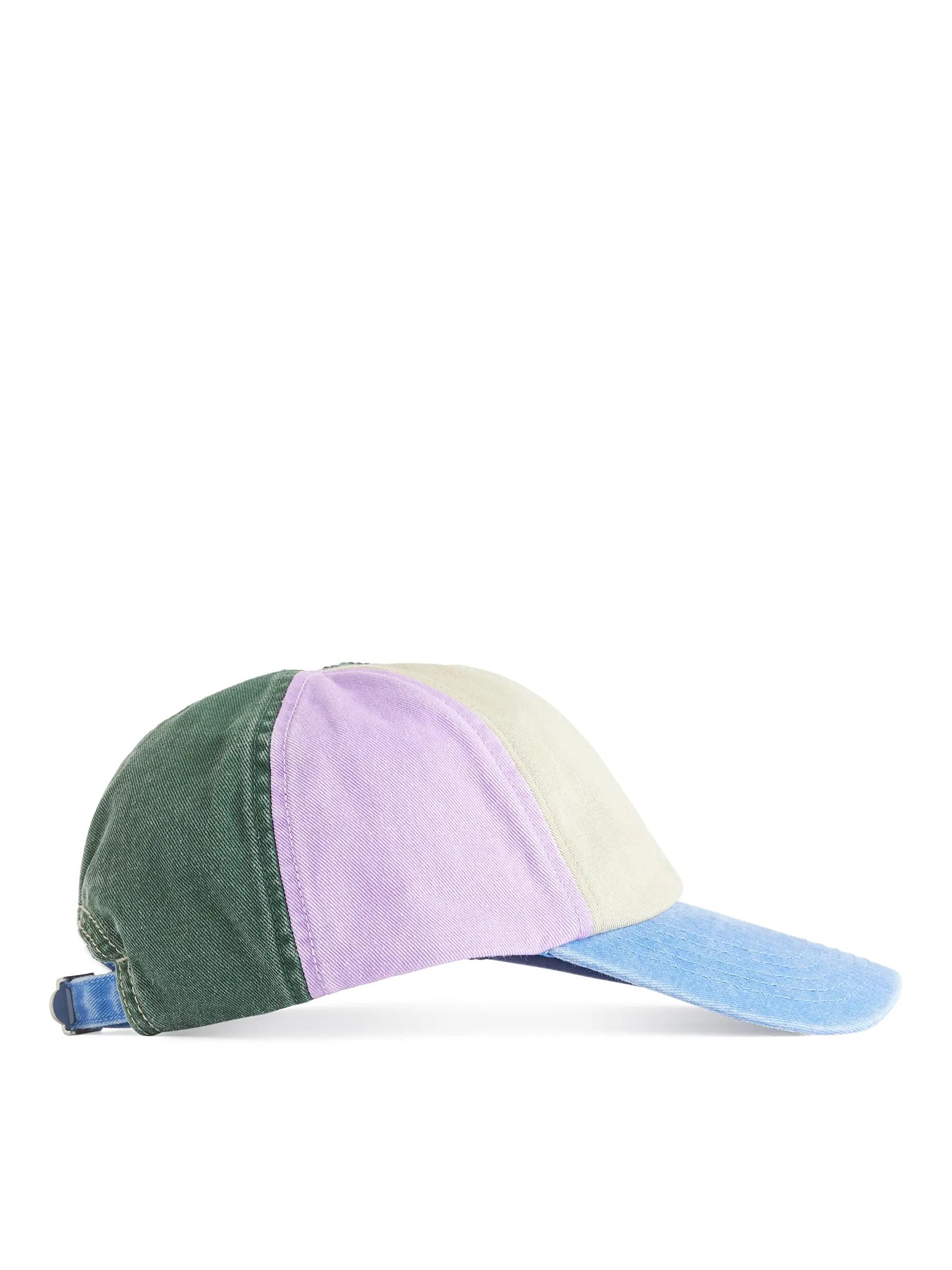 ARKET Colourblock Twill Cap in Blue/Colour Blocking | Endource