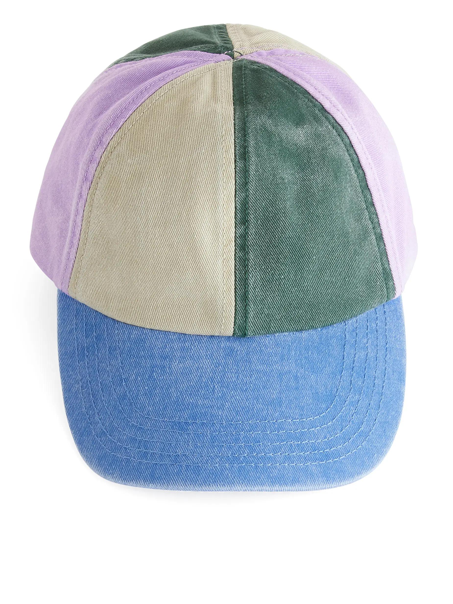 ARKET Colourblock Twill Cap in Blue/Colour Blocking | Endource